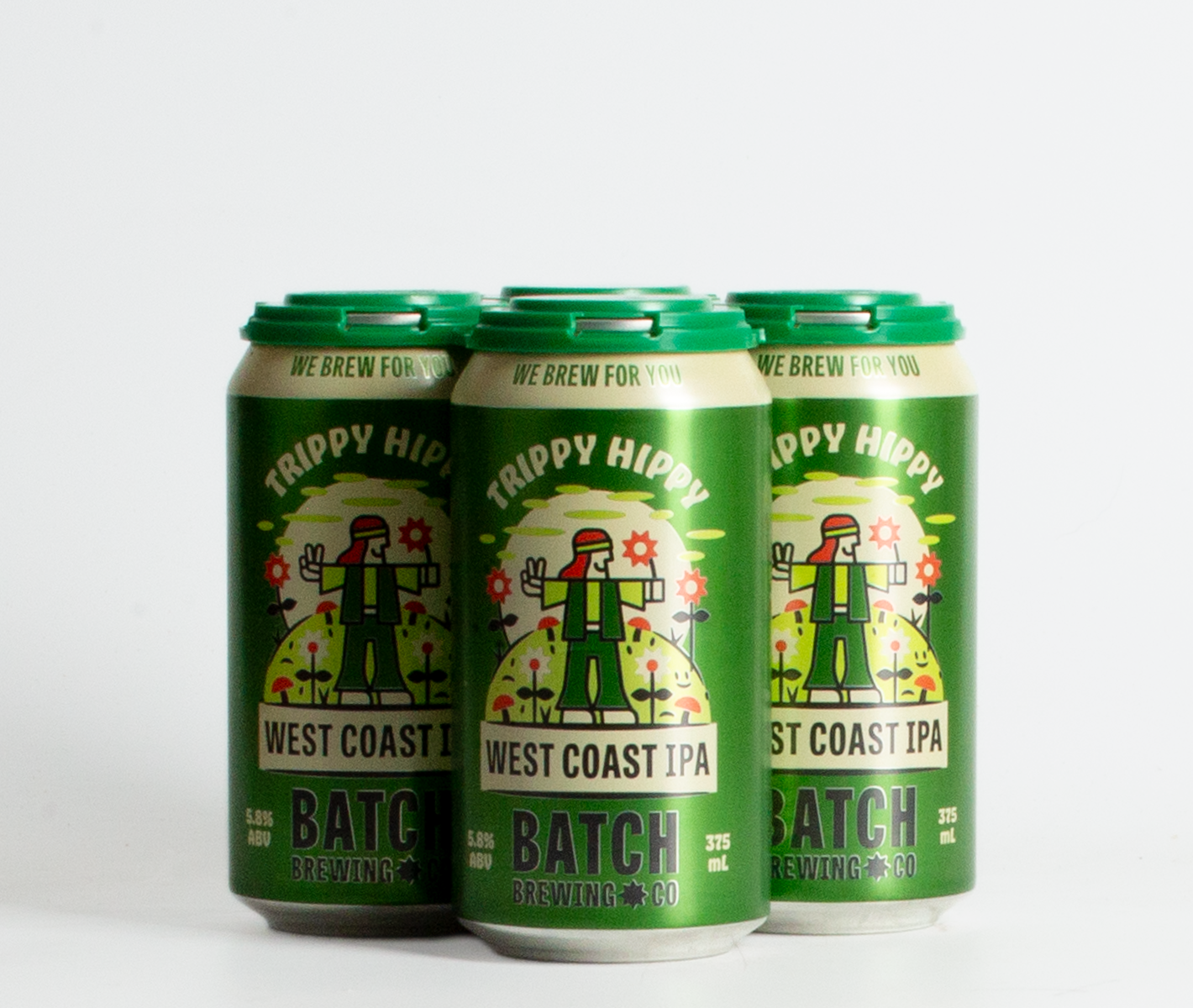 Batch Brewing Co. Trippy Hippy West Coast IPA 4 Pack (375ml) – DRNKS