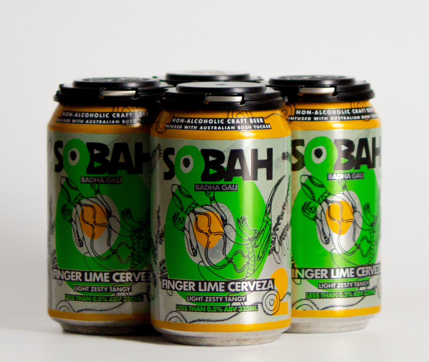 Sobah Finger Lime Cerveza 4 Pack (330ml Can) – DRNKS
